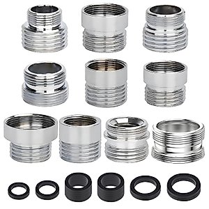 10 pcs Faucet Adapter Kit, CNYMANY Kitchen Aerator Adapter Set Male M20 Female Sink Adapter Connecting Garden Hose Water Filter Standard Hose via Diverter