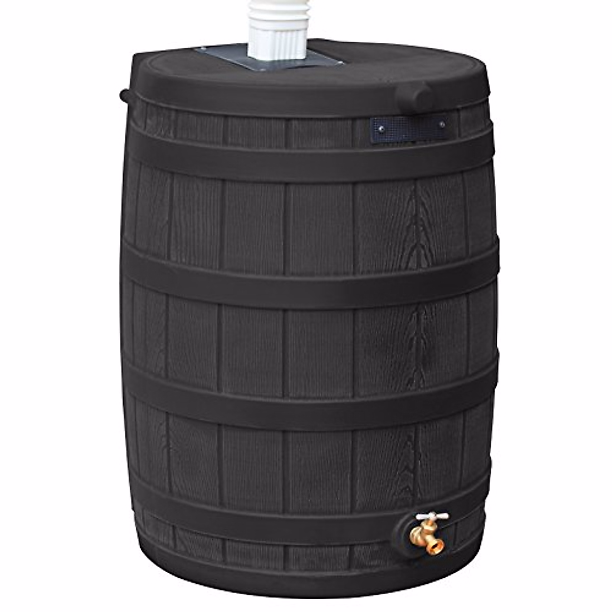 Good Ideas RW50-BLK Rain Wizard Rain Barrel 50-Gallon, Black