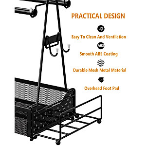 Utensil Caddy, Grill Condiment Caddy, BBQ & Picnic Caddy, Utensil Holder for Party, Picnic Flatware Caddy with Handle and Paper Towel Roll Holders, Utensil Cutlery Caddy for Camping, Kitchen