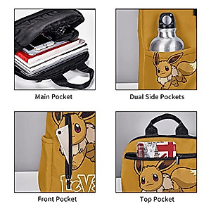 Ee-Vee Casual Backpack Bookbag, 3D Printed Laptop Bag School Bag for Girl Boy, Black