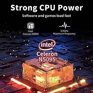 【Win11/MS Office2019】 15.6inch FHD Large Screen high Performance Laptop high Speed Celeron N5095(2.0Ghz) CPU 16G RAM+512GB SSD High capacity battery Notebook PC with Backlit keyboard(512G, Rose Gold)