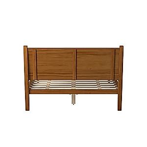 Mid-Century Panel Bed - King Size - Castanho Finish