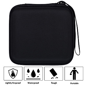 co2CREA Hard Travel Case Replacement for Wahl Professional 8061-100 8164 5-Star Series Rechargeable Shaver Shaper (Black Case)