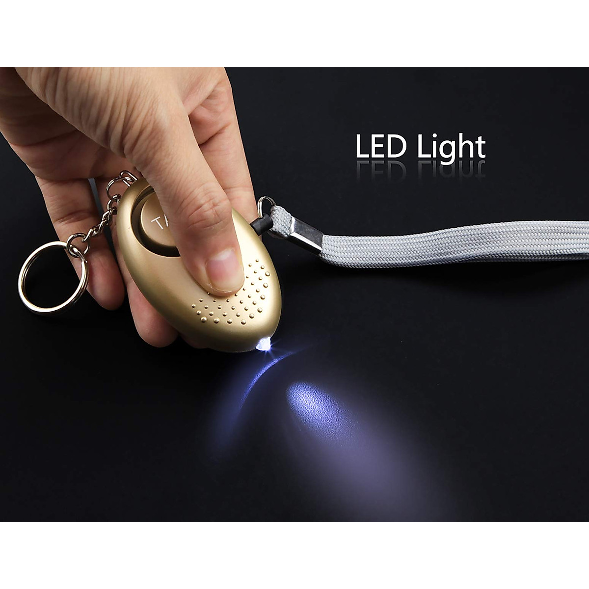 Personal Alarm for Women 140DB Emergency Self-Defense Security Alarm Keychain with LED Light for Women Kids and Elders-2 Pack