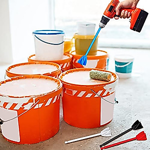 12 Pieces Paint Mixer Drill Attachment,Helix Paint Mixer Resin Drill Mixer Paint Stirrers Drill Attachment for 1 Gallon of Paint Epoxy Resin Silicone Jewelry Casting Molds (Red, Blue, Black, White)