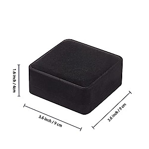 2 Pieces Velvet Bracelet Boxes for Jewelry Gift, Classic Jewelry Box Storage Case Organizer Holder for Wedding, Engagement, Proposal, Birthday and Anniversary (Black)