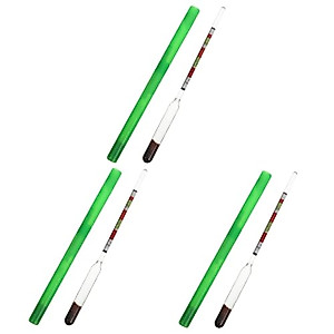 FELTECHELECTR 3 Pcs Sugar Meter Hydrometer for Brew Beer Manual Hydrometer Syrup Hydrometer for Wine Hydrometer for Moisture Content Wine Hydrometer Sugar Hydrometer Borosilicate Glass