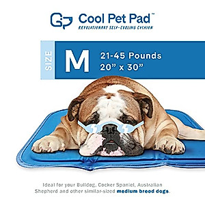 The Green Pet Shop Dog Cooling Mat, Medium - Pressure Activated Pet Cooling Mat for Dogs and Cats, Sized for Medium Sized Pets (21-45 Lb.) - Non-Toxic Gel, No Water Needed for This Dog Cooling Pad