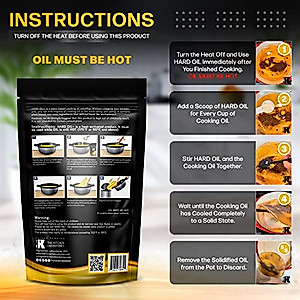 HARD OIL Solidifies Up to 18 Cups of Cooking Oil Patent-Pending Cooking Oil Solidifier Hardener Powder