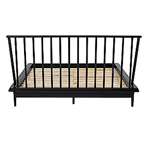 Walker Edison Lennon Platform, Queen (U.S. Standard), Black