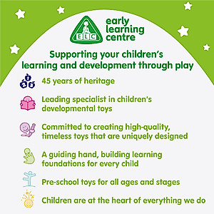 Early Learning Centre Wooden Bricks, Problem Solving, Hand Eye Coordination, Creativity, Kids Toys for Ages 18 Month, Amazon Exclusive