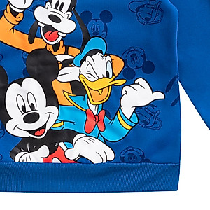 Disney Mickey Mouse, Goofy and Donald Duck Boys Pullover Hoodie for Toddler, Little and Big Kids Blue