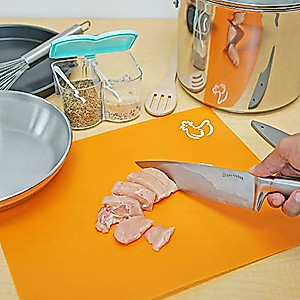 Multicolored Cutting Boards, Set of 4 - Southern Homewares - Durable Flexible Plastic Kitchen Food Prep Mats