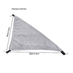 Tnfeeon Small pet Triangle Hammock, Squirrel Hamster Sugar Glider Guinea Pig Hanging Bed Nest Comfortable(Gray)