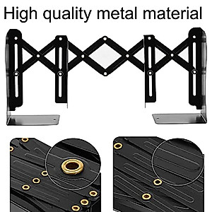 Metal Bookends for Heavy Books, Sturdy Book Stopper to Hold Books Heavy Duty, Adjustable Book Ends for Office & School (Black)