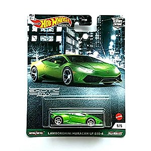 Metal Hotwheels Premium Car Culture Lamborghin Huracan LP 610-4 [Green] - Exotic Envy 5/5 for Unisex Children