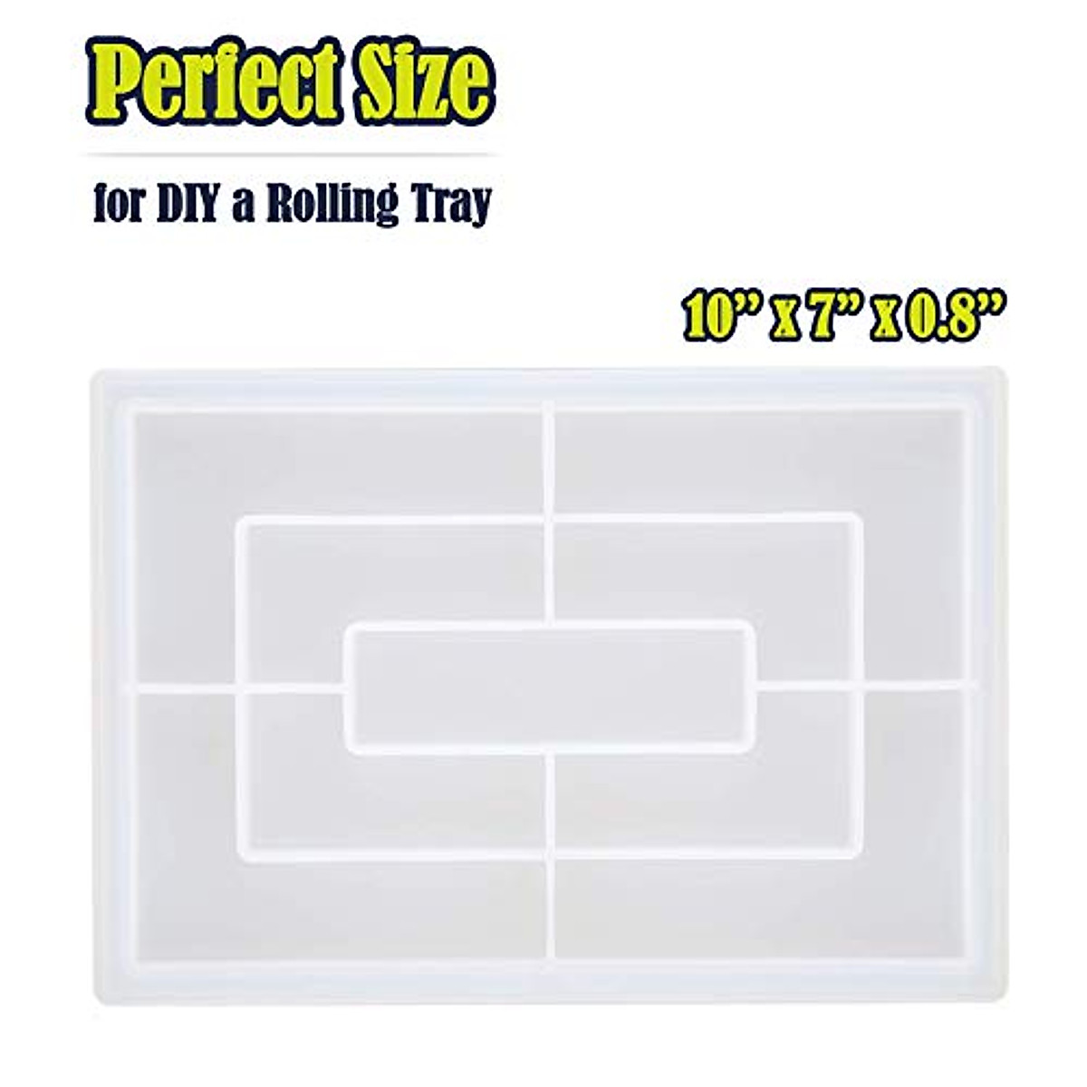 Vusnud Rolling Tray Resin Mold, Resin Rolling Tray Mold, Large Silicone Epoxy Resin Mold Tray, Epoxy Molds for Resin Casting