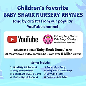 Baby Shark Bedtime Songs 10 Button Sound Book | Baby Shark Toys | Learning & Education Toys | Interactive Baby Books for Toddlers 1-3 | Gifts for Boys & Girls