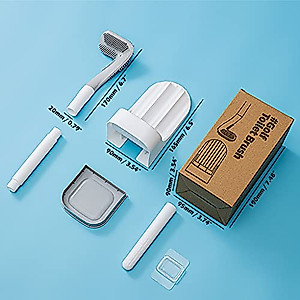 Techinal Golf Silicone Toilet Brush Bathroom Soft Bristles Toilet Bowl Scrubber Brush with Storage Box Bathroom Accessories Toilet Brush and Holder Set for Bathroom Plunger Silicone Cleaner