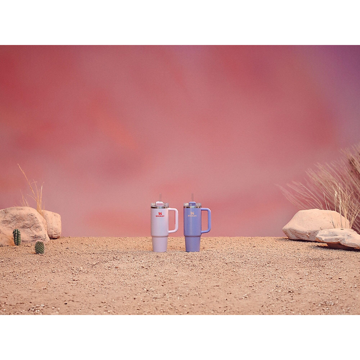 Stanley Quencher H2.0 Tumbler with Handle and Straw 30 oz | Flowstate 3-Position Lid | Cup Holder Compatible for Travel | Insulated Stainless Steel Cup | BPA-Free | Periwinkle Shimmer