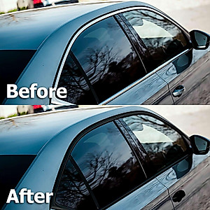 Free Tool Kit 3D Carbon Fiber Black Vinyl Wrap Kit for Black Out Chrome Delete Window Trim Door Trim 2Inch x 25Feet