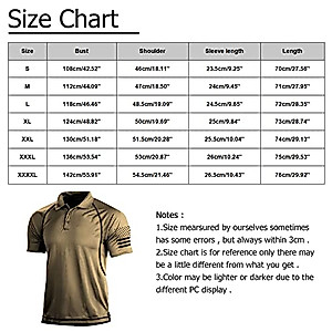 WENKOMG1 Mens Tactical Shirts,4th of July Polo Shirt Short Sleeve Patriotic Combat T-Shirt Quick Dry Military Tee Shirt,Long Sleeve Polo Shirts for Men Summer Shirts 223 Trendy(B-Gray,Large)