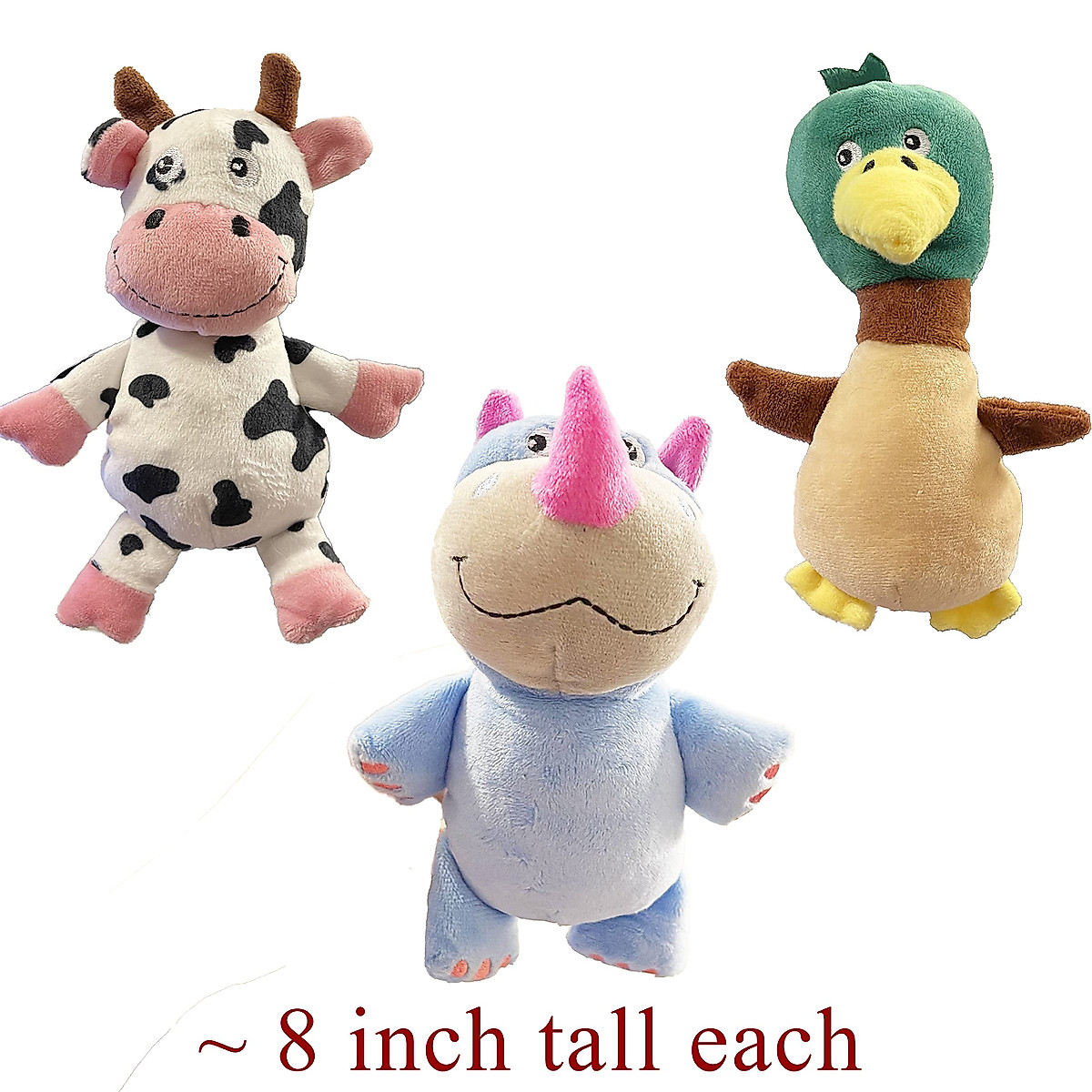 Jalousie Multipack Dog Squeaky Toys Strong Almost Indestructible, with Added Liner for Longer Play Dog Chew Toys (Medium Size - 6 Pack Assorted Animals)