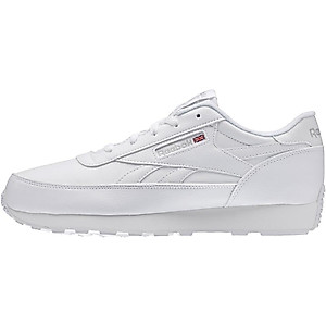 Reebok Mens Classic Renaissance Wide 4E Sneaker, White/Steel,8,5