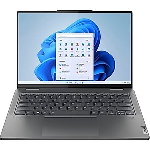 Lenovo Yoga 7i 2-in-1 Laptop, Intel 10-Core i5-1335U, 14" 2.2K IPS Touchscreen, Intel Iris Xe Graphics, 8GB LPDDR5 1TB SSD, Backlit Keyboard, Fingerprint, Thunderbolt 4, Wi-Fi 6E, Win11 Pro