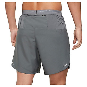 Nike Dri-FIT Stride Men's 7" 2-in-1 Running Shorts (as1, Alpha, m, Regular, Regular, Smoke Grey/Dark Smoke Grey/Black)
