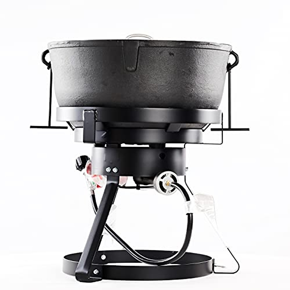 King Kooker 1740 17-1/2-Inch Outdoor Cooker with 10 Gallon Cast Iron Jambalaya Pot Package