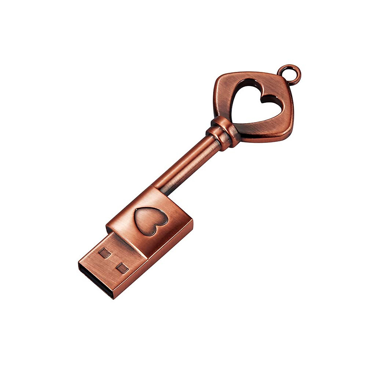 GARRULAX USB Flash Drive, 8GB / 16GB / 32GB / 64GB USB 2.0 Metal USB Memory Stick Date Storage Pendrive Thumb Drives (16GB, Heart Key)