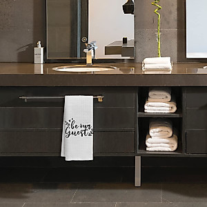 Voatok Be Our Guest Towels Hand Towels for Bathroom,Home Decoration for Guest Room,Funny Housewarming Towels Kitchen Tea Dish Towels,Guest Room Welcome Gifts for House Guests,Wedding Hotel Guests