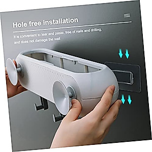 YARNOW 1pc Storage Rack Washcloth Holder Pan Holder Pot Lid Rack Wall Shelf Brackets Pot Lid Holder Pot Lid Storage Rack Wall Organizer Rack Chopping Board Stand Tableware Plastic Grey