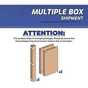 MonsterRax Overhead Garage Storage Rack- 4 x 8 Ceiling Rack for Garage Shelving, Organization, & Storage, Adjustable Hanging Storage for Bikes, Equipment & Accessories (White, 18"-33", 2-Pack).