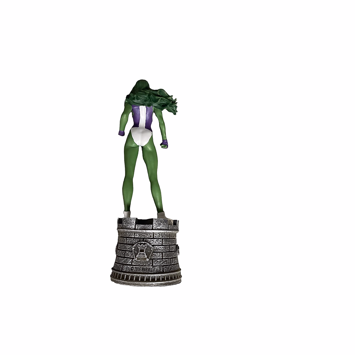 Eaglemoss Marvel Chess Collection Incredible Hulk and She-Hulk Rook Hand-Sculpted Resin Chess Piece with Magazine