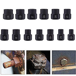 13Piece Multifunctional Impact Bolt Nut Remover Set Nut Extractor Socket Bolt Remover Tool With Storage Box 6.35-19mm Bolt Nut Screw Remover