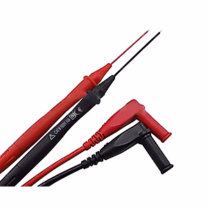 Retractable PVC Tip Test Lead Set, Right Angle,adjustable length Red+black