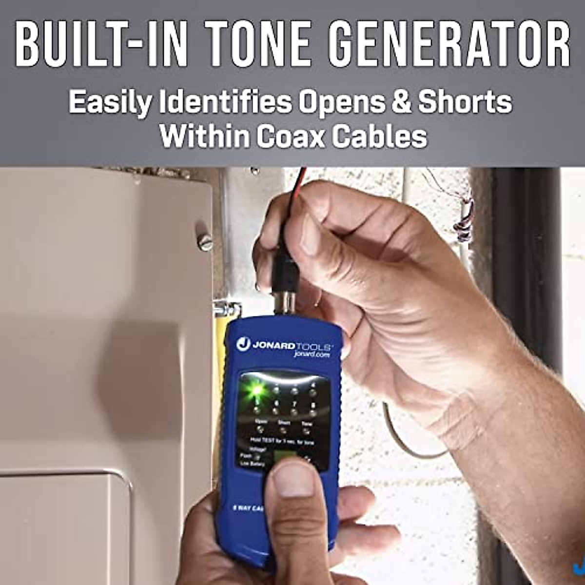 Jonard Tools CM-8 Coax Cable Mapper 8 Way and Toner Kit, For Testing Cables Up to 4,000' Long