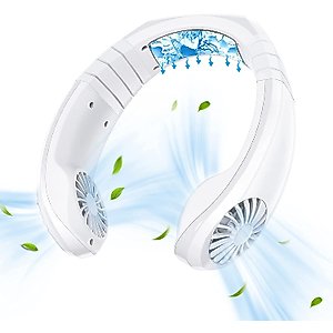 Honsy Neck Fan Air Conditioner Portable Personal Neck Fan Air Conditioner Wearable Ac Battery Rechargeable Mini Personal Fan Cooling Bladeless Neck Fan for Women Men Ice Cooler Outdoor Neck Fan