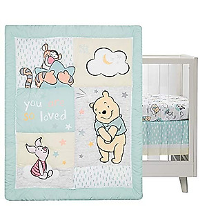 Lambs & Ivy Disney Baby Winnie The Pooh Hugs 3-Piece Nursery Crib Bedding Set