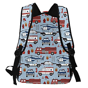 Fire Truck Engine Ambulance Police Car Backpack Preschool Schoolbag Cute Lovely Book Bags Travel Bags Shoulder Backpacks For Boys Girls Children Kids Students Toddler Birthday Party Gifts