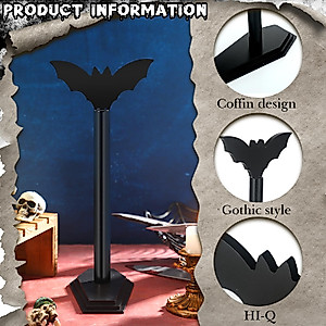 Yaomiao 2 Pcs Bat Paper Towel Holder Halloween Decor Gothic Paper Towel Dispenser Wooden Roll Stand Organizer for Kitchen Bathroom Home Toilet Gifts for Women