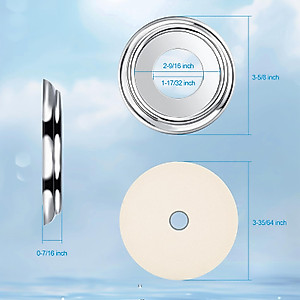 Metal Tub Spout Cover Ring, Bathroom Faucet Remodeling Wall Plate with Foam Gasket