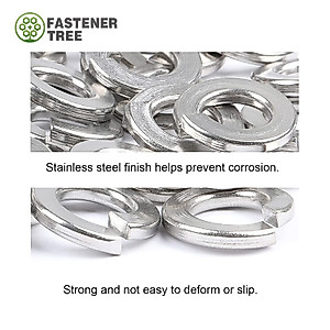 FASTENER TREE M10 Split Lock Washers, 304 Stainless Steel Spring Lock Washer for Bolts 50PCS