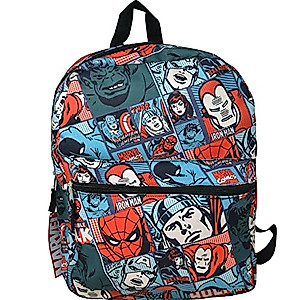 Fast Forward Marvel Comic Strip All over Print 16" Backpack- COMBP