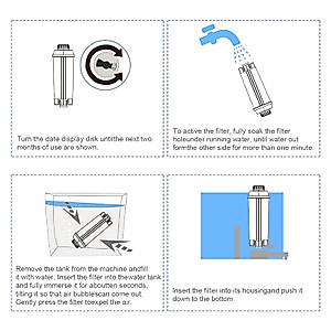 4Packs DLSC002 Coffee Water Filter for Delonghi Water Filter Replacement, Compatible with ECAM, ESAM, ETAM, EC680, EC800
