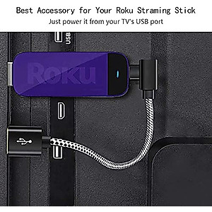USB Cable for Fire Stick, Micro USB Power Cable for Amazon Fire Stick, Power up Your Fire Stick from Your TV's USB Port, Chromecast, Roku Stick, TiVo Stream 4K, 2 Pack