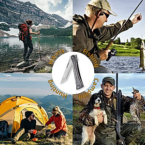 FXFSTEEL Folding Knives 9CR18MOV Satinless Steel Blade with Multi tool Tactical Knife for Outdoor, Survival, Hunting and Camping EDC Pocket Folding Knife with Clip