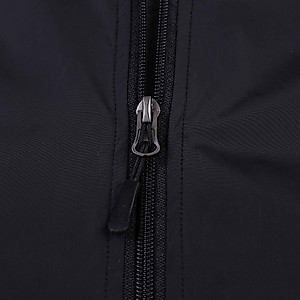 Jingle Bongala Boys Girls Lightweight Breathable Raincoat Waterproof Hooded Rain Jacket Windbreaker Easy to Fold-Black-150